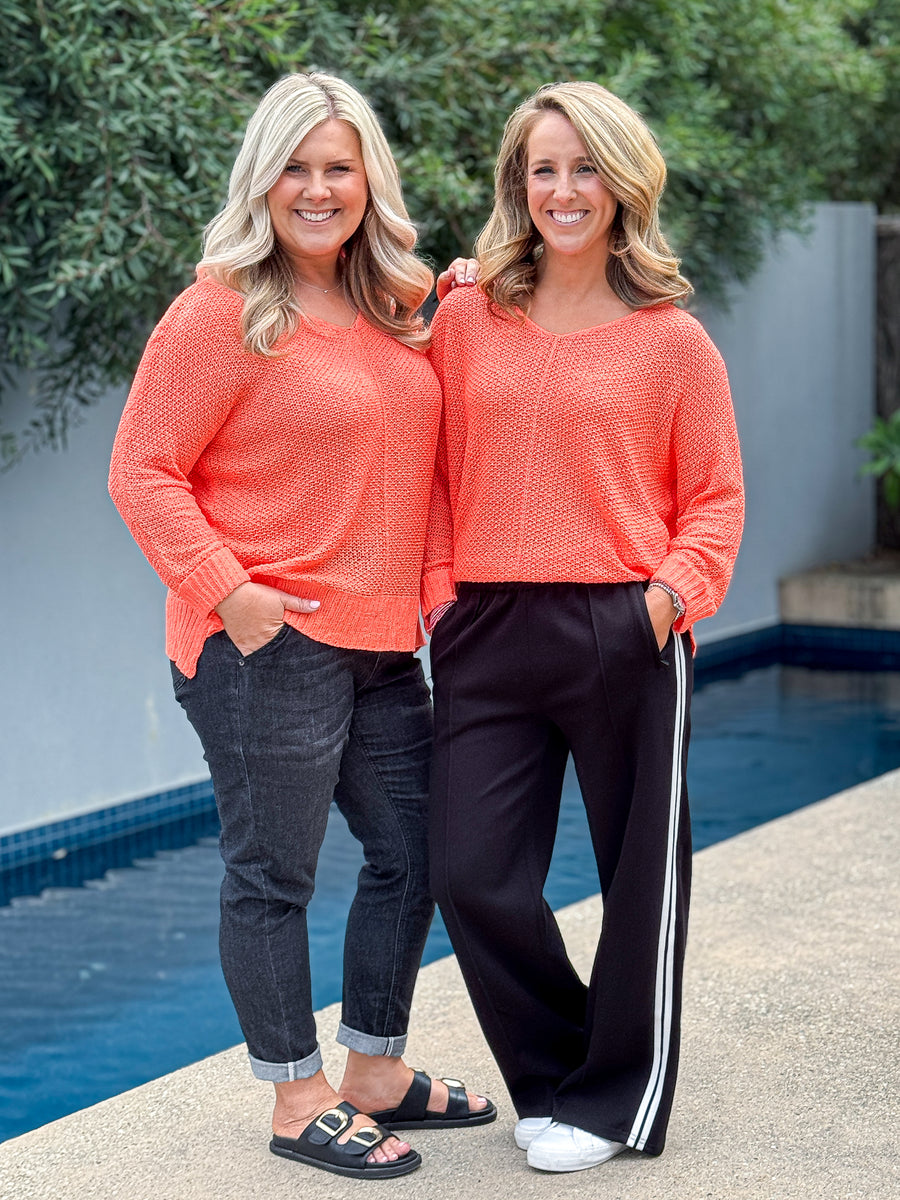Cassie Slouchy Knit Jumper - Neon Orange – Evergreen Clothing