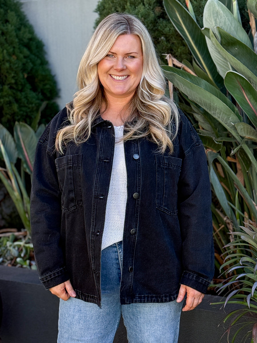 Dale Shacket - Washed Black – Evergreen Clothing