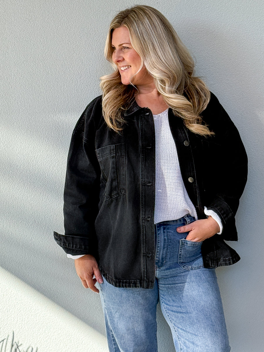 Dale Shacket - Washed Black – Evergreen Clothing