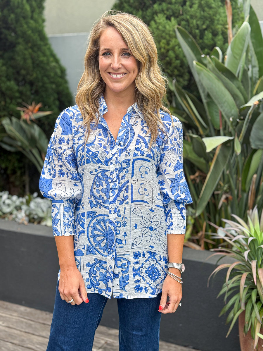 Lotti Shirt - Blue – Evergreen Clothing